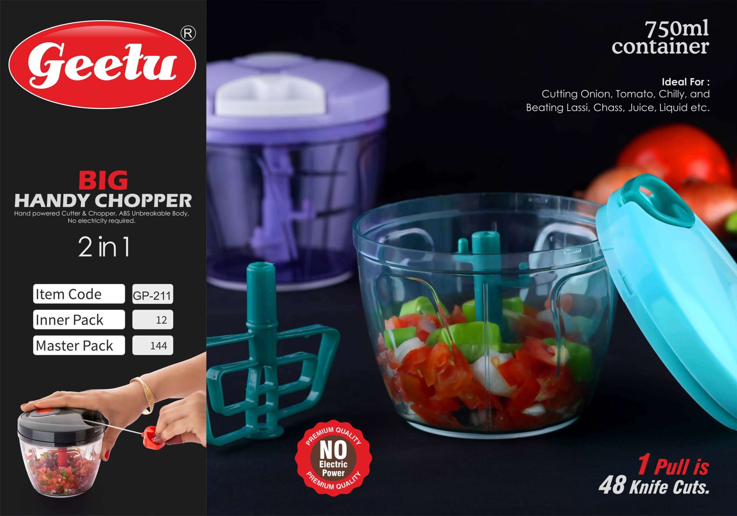 Handy Chopper 750ml – Geetu | Kitchenware Products Manufacture ...